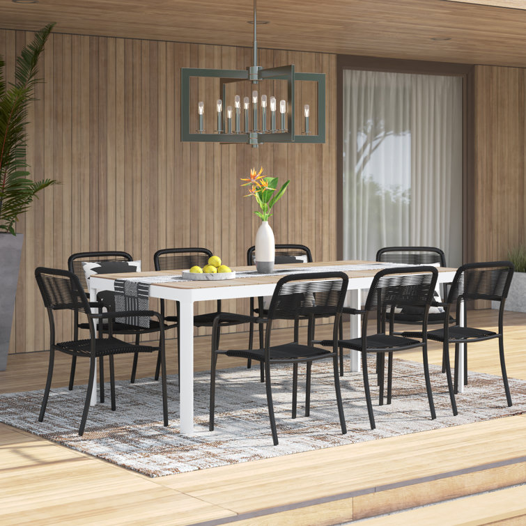 Mercury Row® Rafael 8 - Person Rectangular Outdoor Dining Set & Reviews | Wayfair